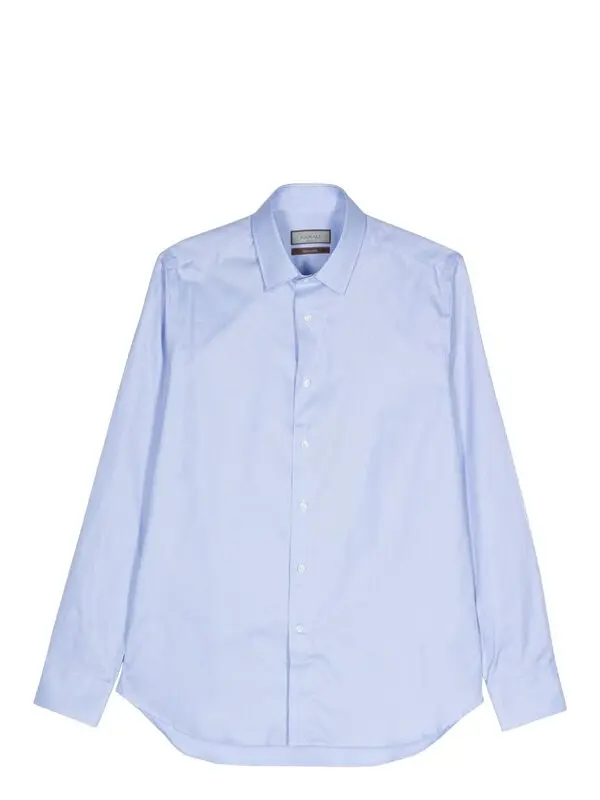 Canali Long-sleeve Cotton Shirt - Blue