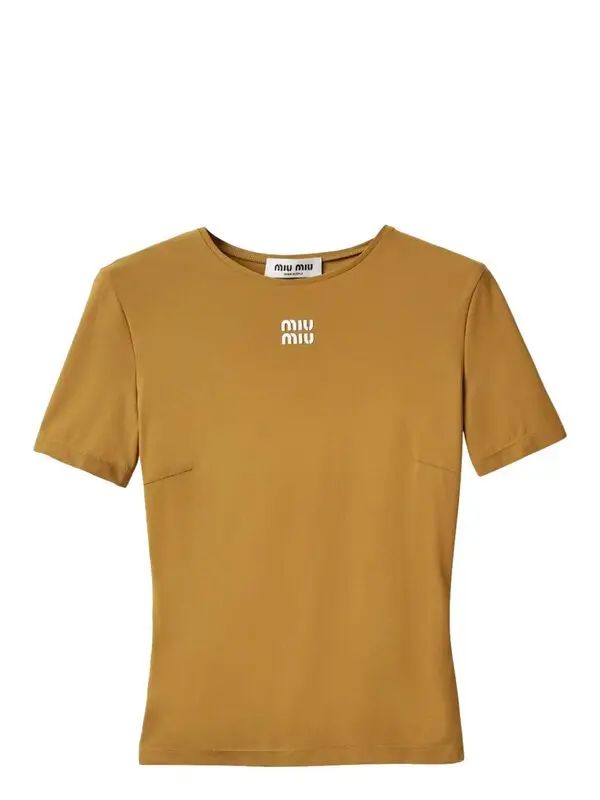 Miu Miu Logo T-shirt - Green