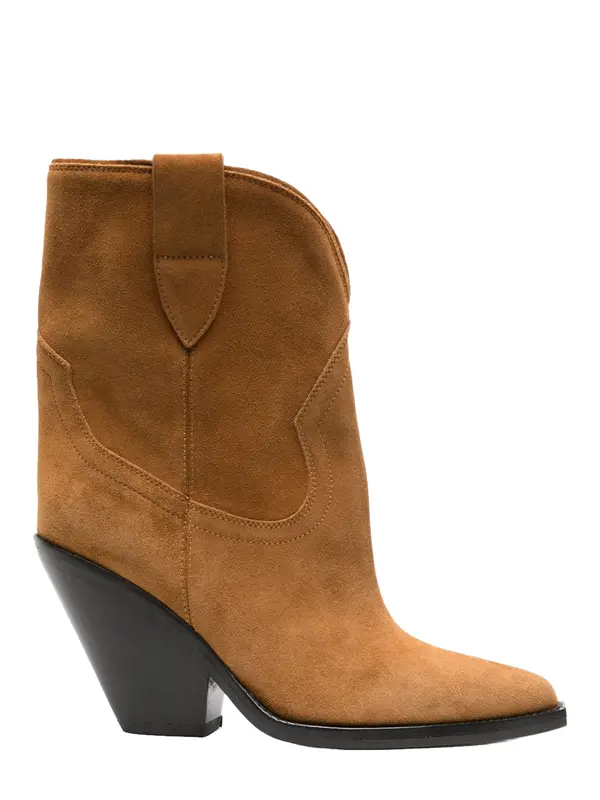 Isabel Marant Leyane 90mm Suede Boots - Brown