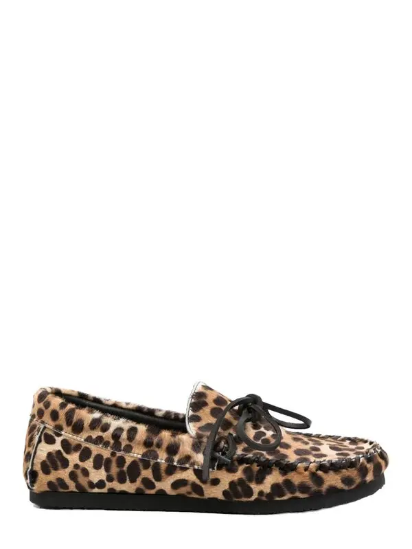 Isabel Marant Fitza Leopard-print Loafers - Brown