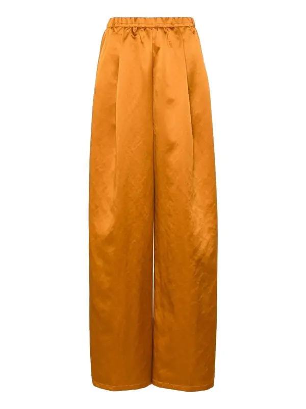 FORTE_FORTE Satin Palazzo Pants - Orange