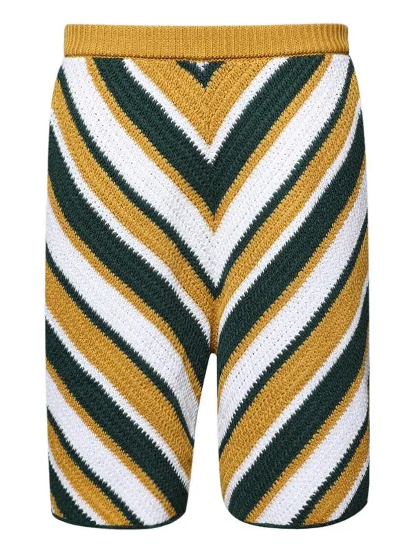 Marni Chevron Crochet Shorts - Turquoise