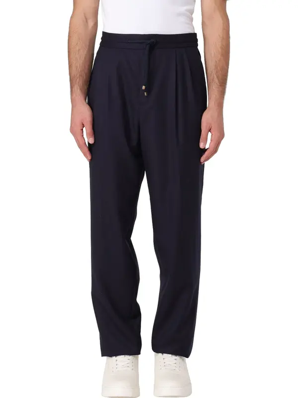 Brunello Cucinelli Flat Front Trousers - Blue 1
