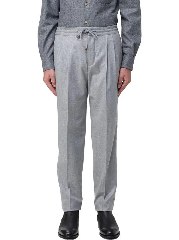 Brunello Cucinelli Flat Front Trousers - Grey
