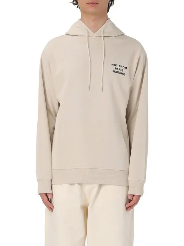 Drole De Monsieur Embroidered Logo Hoodie - White