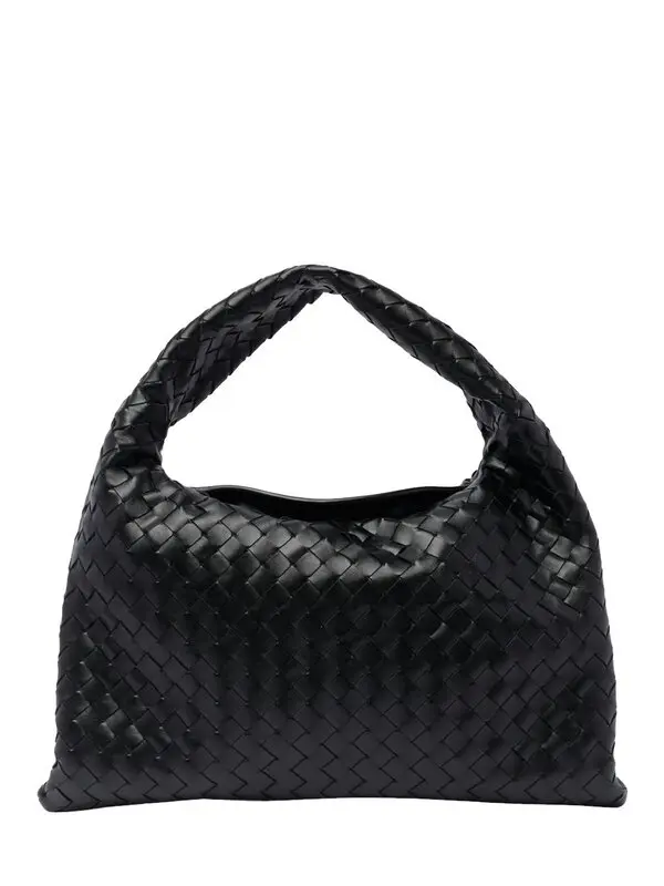 Bottega Veneta Woven Leather Shoulder Bag - Black