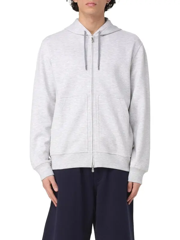 Brunello Cucinelli Full Zip Sweatshirt - Grey 1