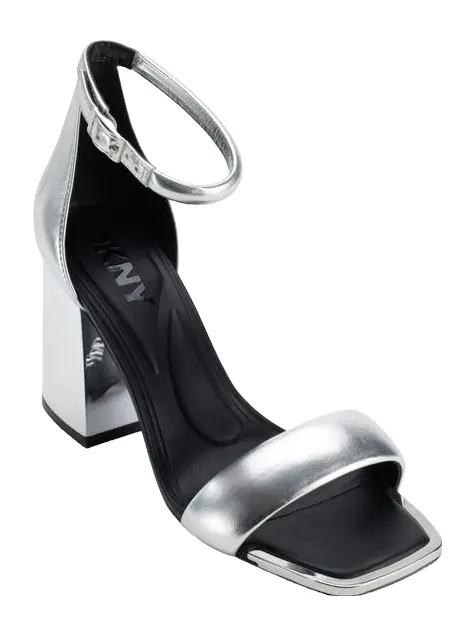 Dkny Scarla Ankle Strap Sandal - Silver