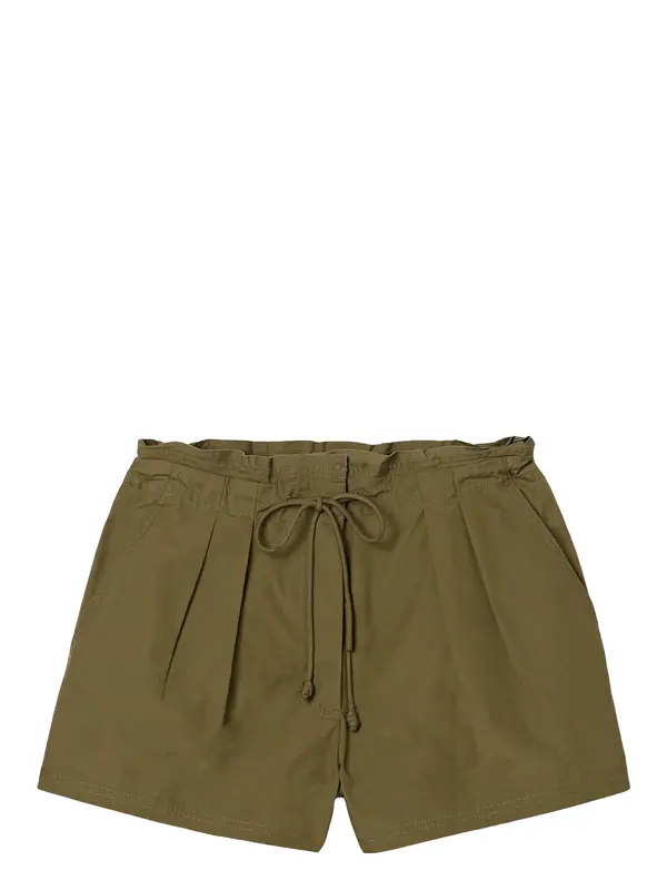 Ulla Johnson Camryn Cotton-poplin Shorts - Green