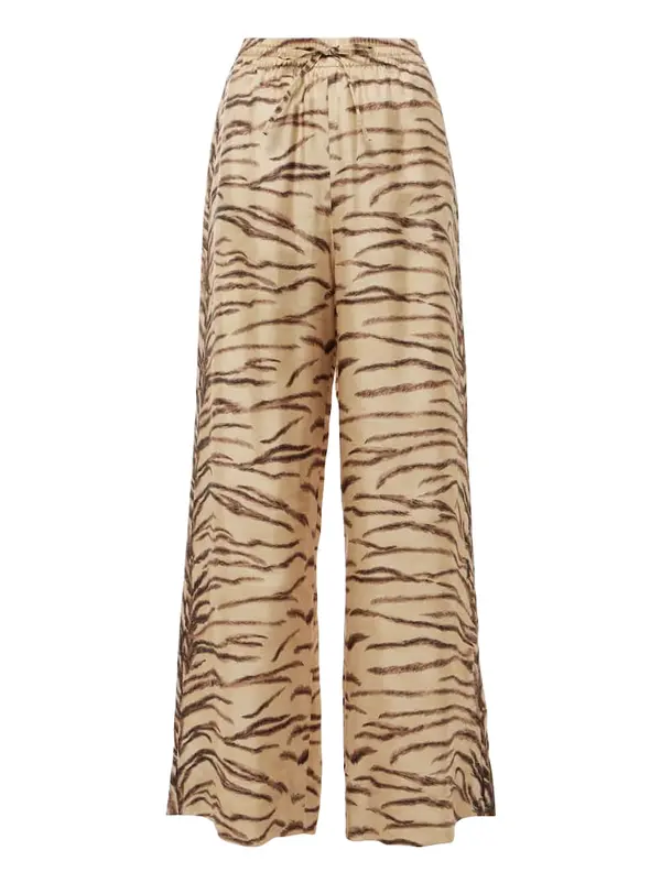 Stella McCartney Printed High-rise Wide-leg Pants - Multicoloured