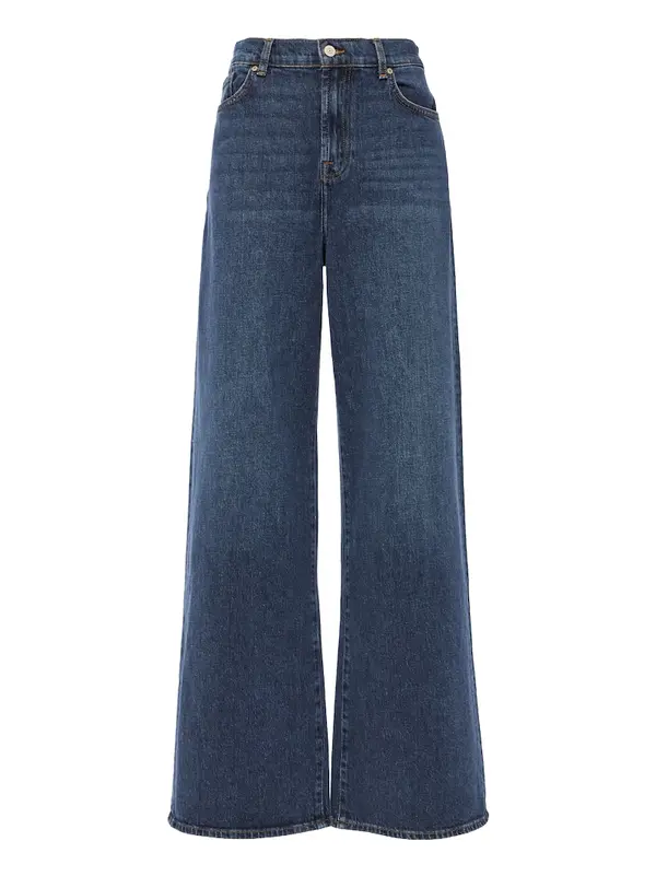 7 For All Mankind Scout High-rise Wide-leg Jeans - Blue