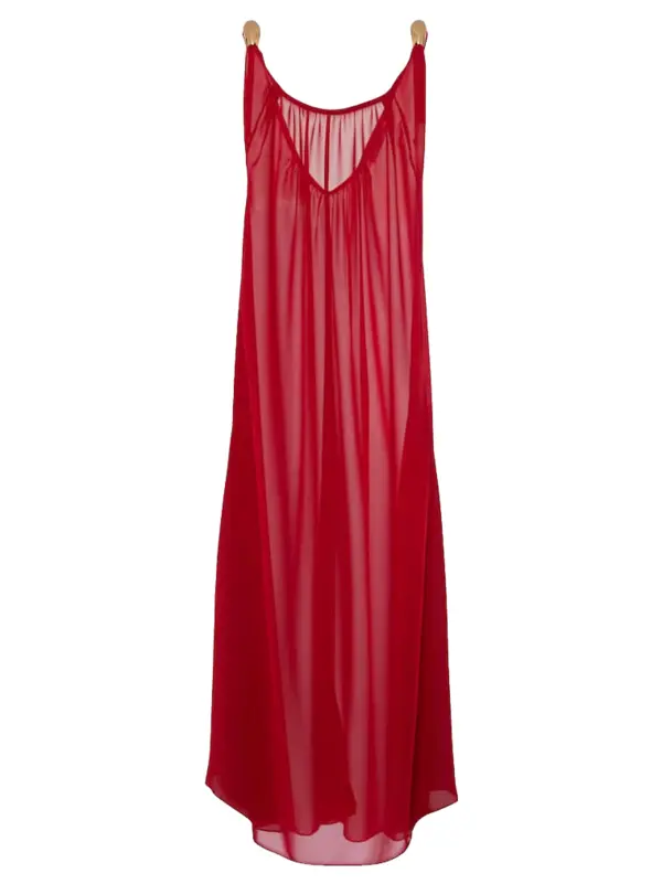 ADRIANA DEGREAS Holiday Open-back Maxi Dress - Red