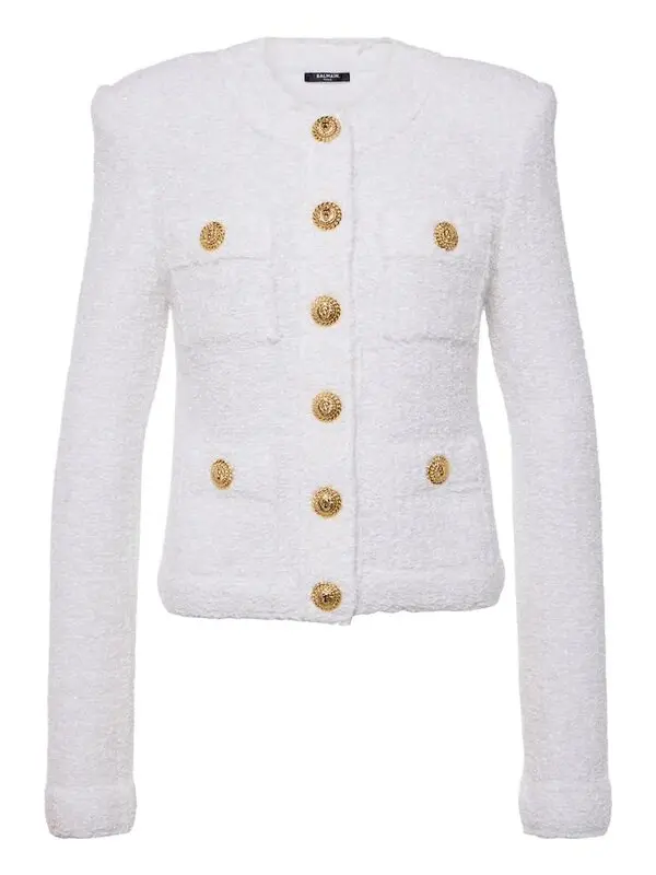 Balmain Miami Tweed Jacket - White