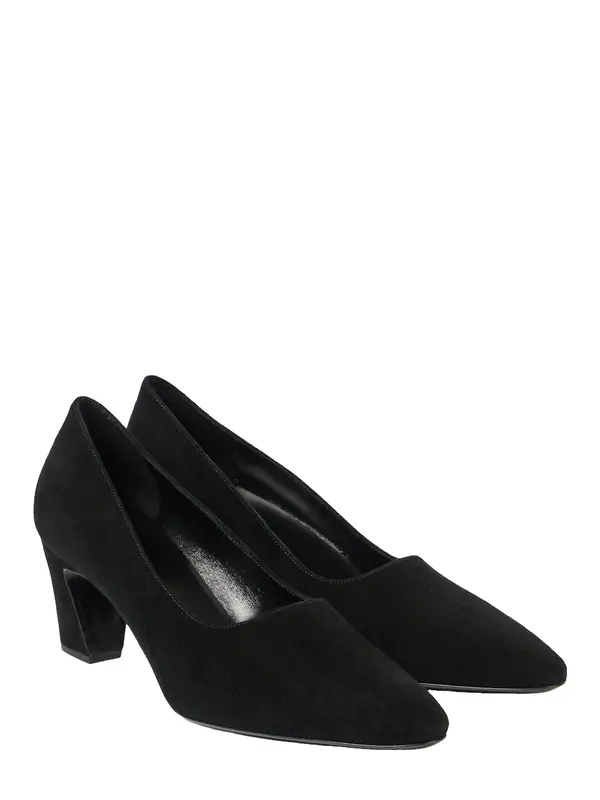 THE ROW Marta 65 Suede Pumps - Black