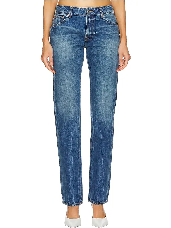 GRLFRND Isabel Low Rise Straight Jeans - Crestone Peak