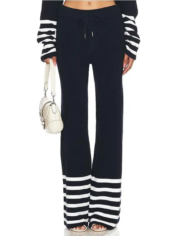 SEROYA Poe Pant - Navy,white Stripe