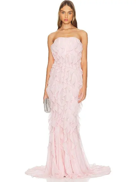 LOVERS AND FRIENDS Davina Gown - Baby Pink