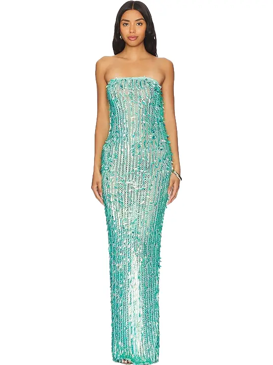 Retrofete Nulla Sequin Embellished Dress - Miami Mint