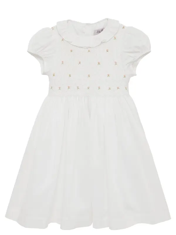 Trotters Cotton Willow Rose Dress - White