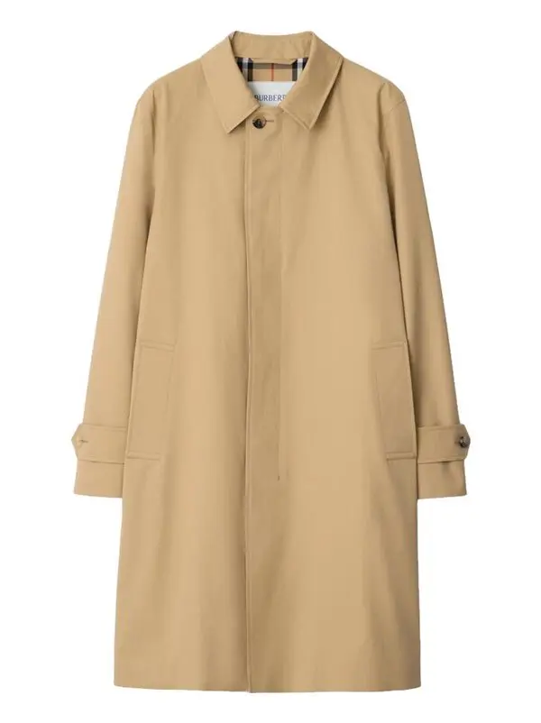 Burberry Long Gabardine Car Coat - Beige Beige