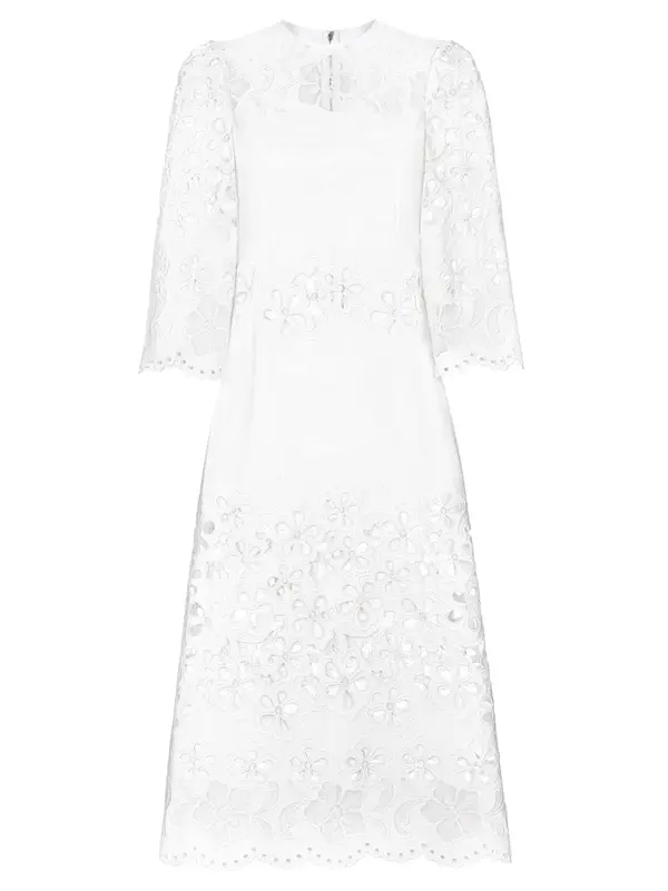 Dolce & Gabbana Cut-out Midi Dress - White
