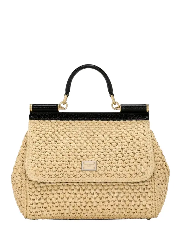 Dolce & Gabbana Large Sicily Handbag - Neutrals