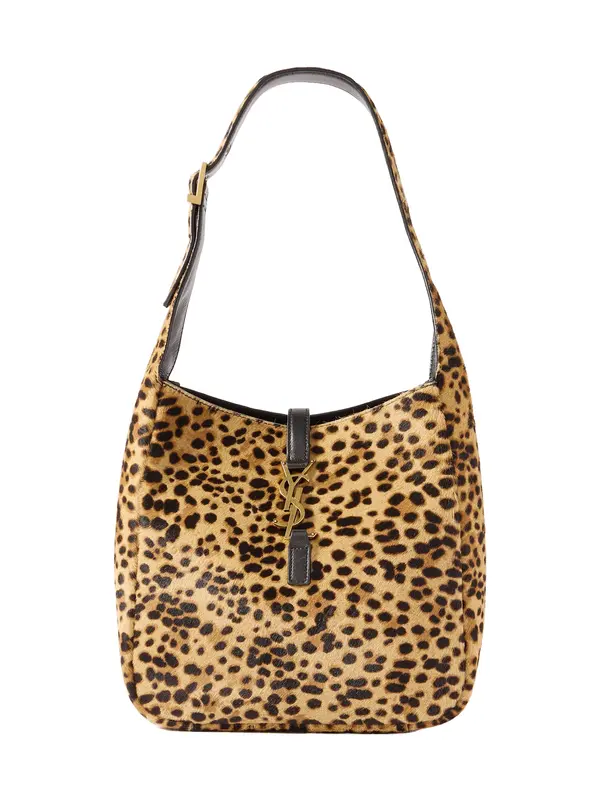 Saint Laurent Le 5 À 7 Small Embellished Leopard-print Shoulder Bag - Animal Print