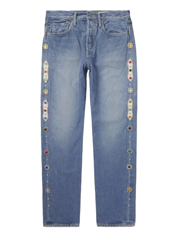Kapital Monkey Cisco Straight-leg Jeans - Blue