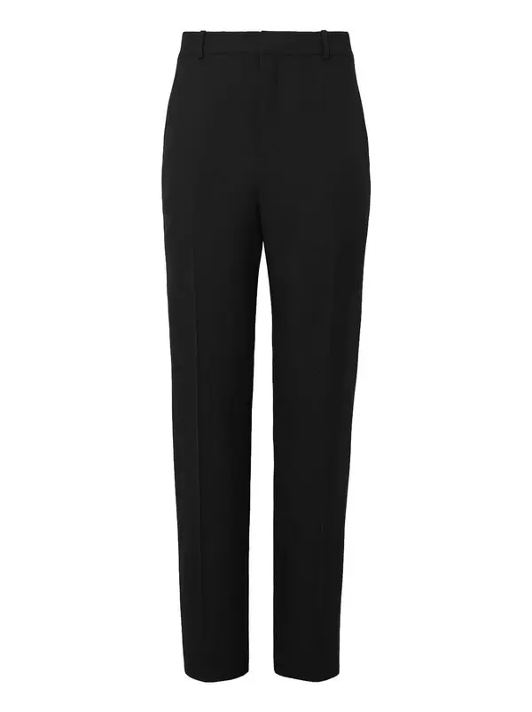 Saint Laurent Straight-leg Wool-twill Trousers - Black