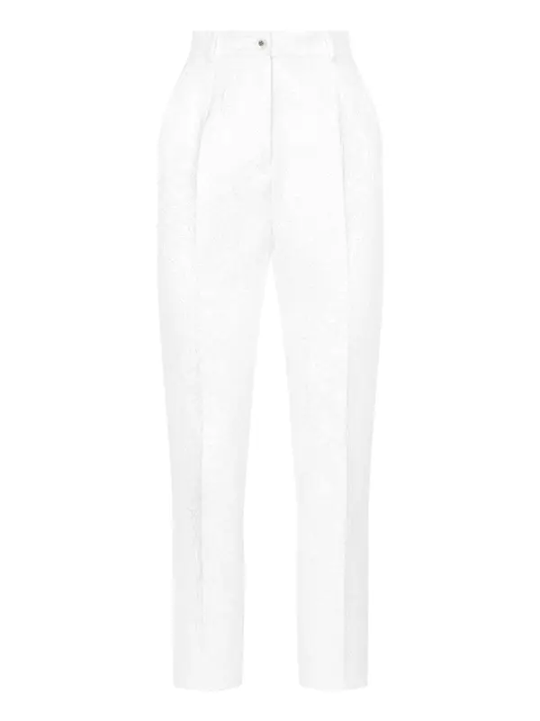 Dolce & Gabbana Brocade Trousers - White