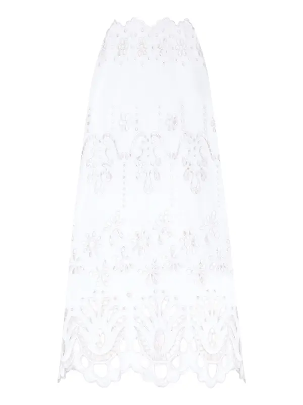 Dolce & Gabbana Scalloped A-line Skirt - White