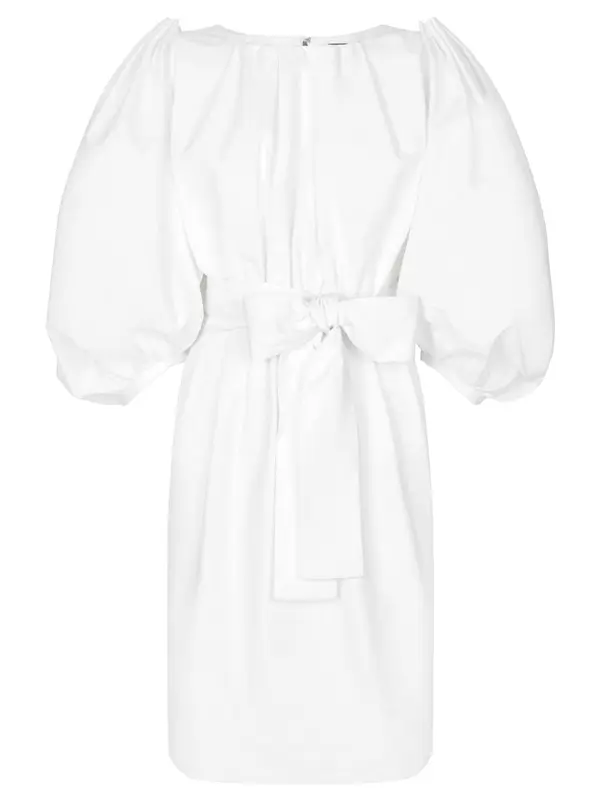 Dolce & Gabbana Puff-sleeve Cotton Dress - White