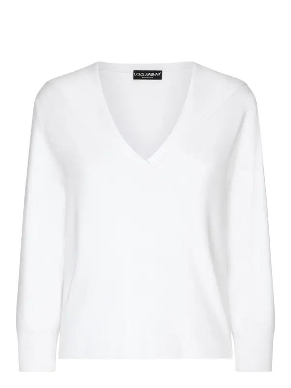 Dolce & Gabbana Sailor Collar Sweater - White