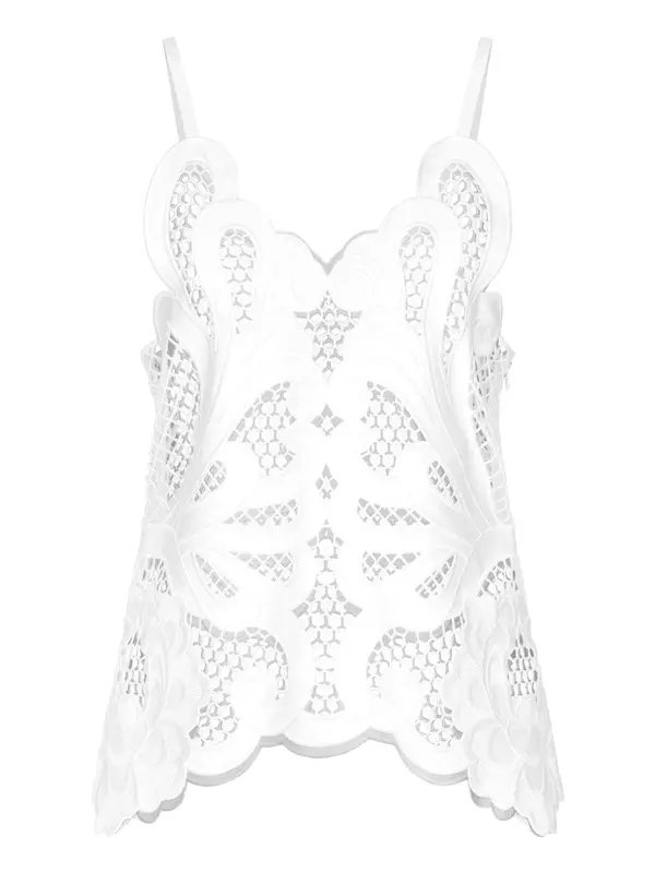 Dolce & Gabbana Cut-out Cotton Top - White