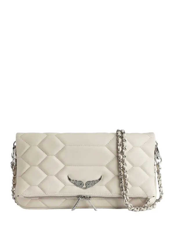 Zadig&Voltaire Rock Quilted Clutch - Neutrals