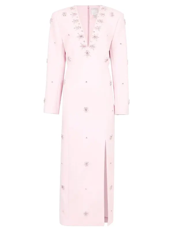 Huishan Zhang Aurore Crystal-embellished Midi Dress - Pink