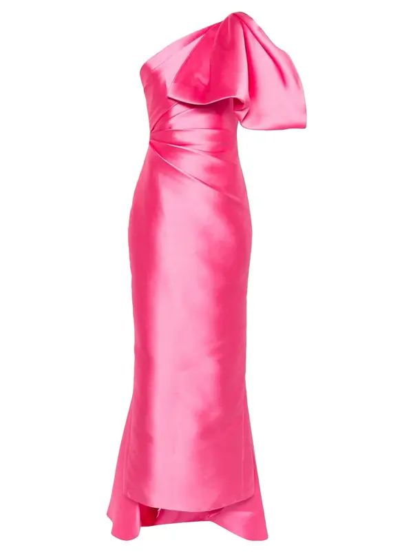 Solace London Priya One-shoulder Gown - Pink