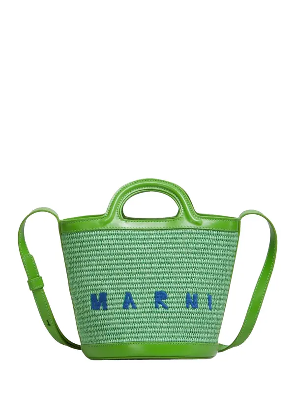 Marni Tropicalia Logo-embroidered Tote - Green