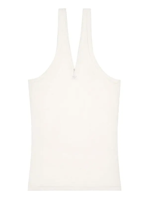 COURREGES 90's Ribbed Tank Top - White