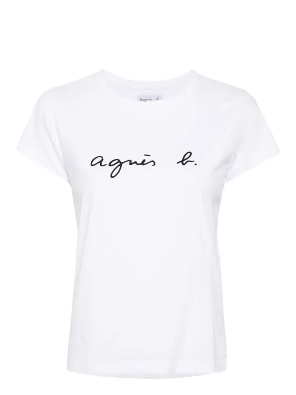 AGNES B. Logo-print T-shirt - White