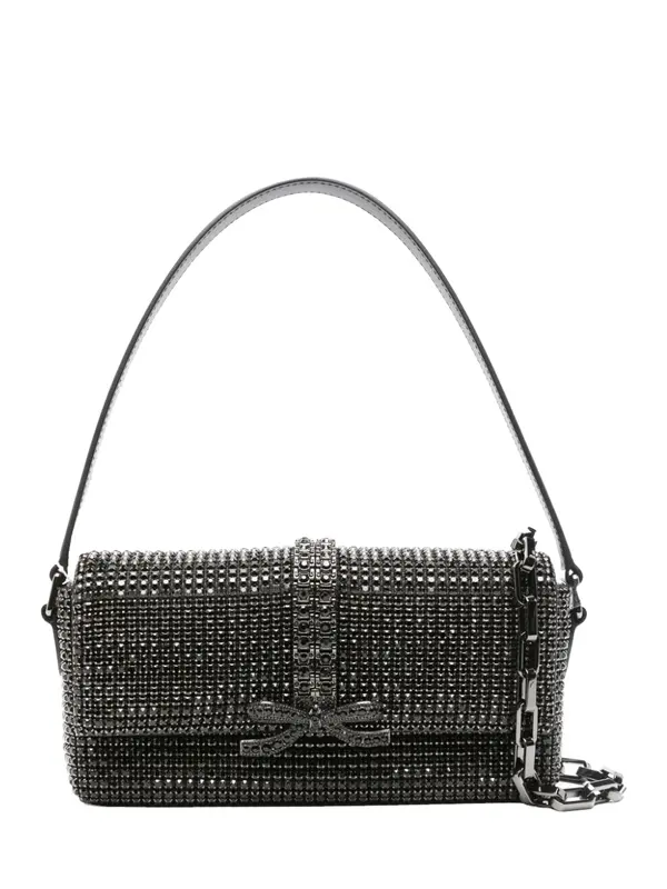 SELF-PORTRAIT Gem-embellished Shoulder Bag - Black