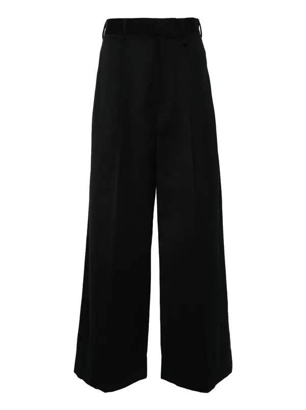 Simone Rocha Pleated Wide Trousers - Black
