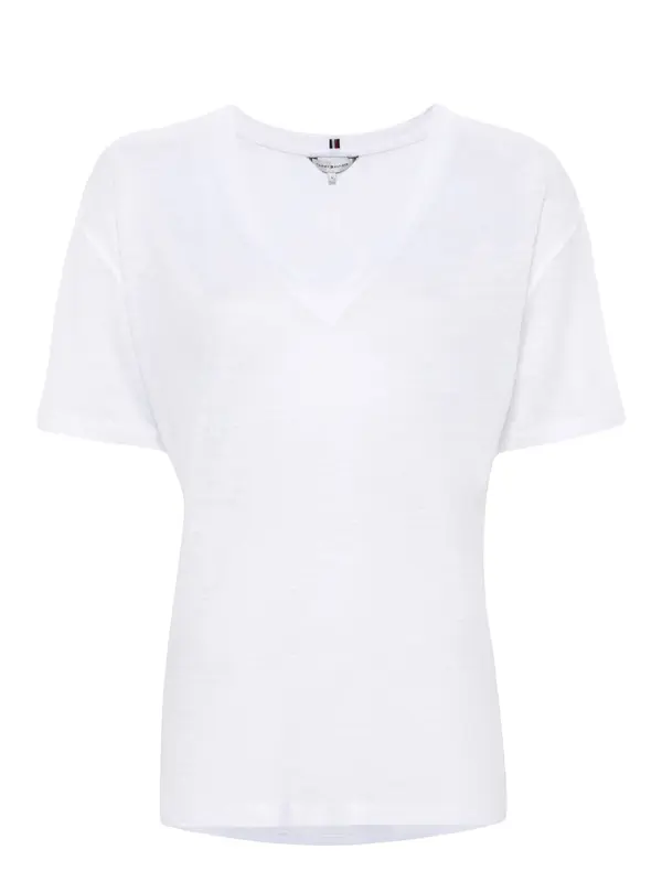 Tommy Hilfiger Slub-textured T-shirt - White