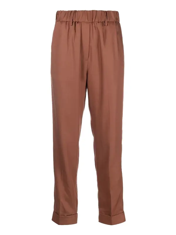 NINE:INTHE:MORNING Elasticated-waist Trousers - Brown