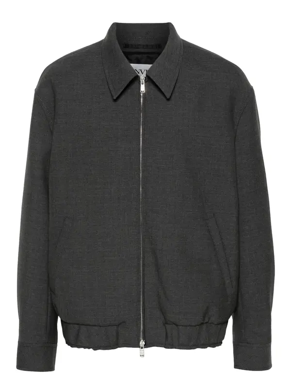 LANVIN Zip-up Wool Jacket - Grey