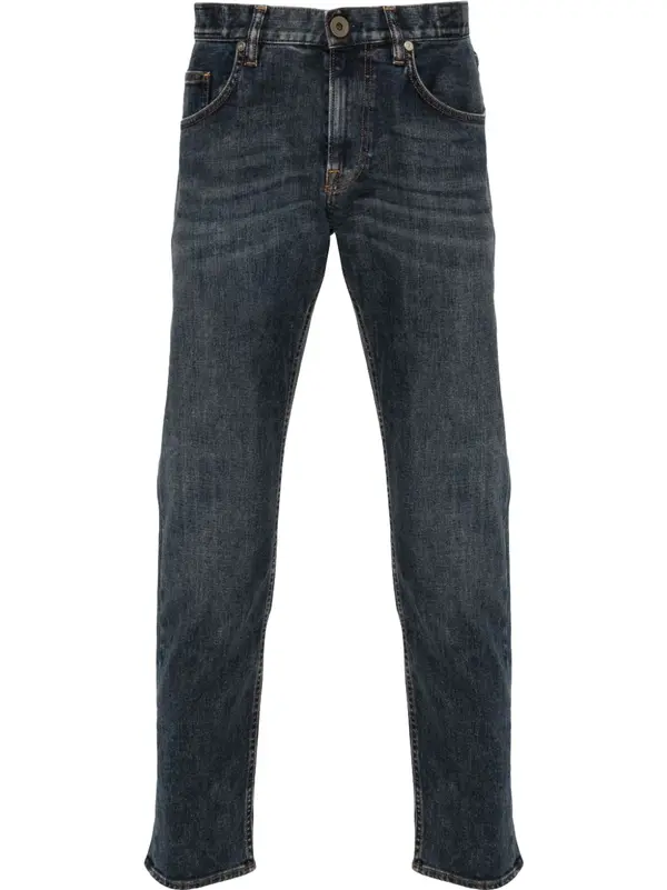 Eleventy Stonewashed Slim Cut Jeans - Blue