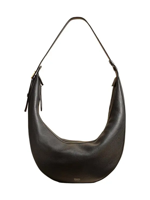 Khaite Augustina Leather Hobo Bag - Black