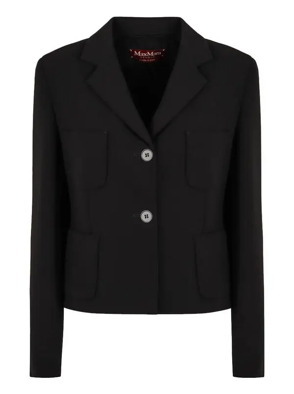 Max Mara Alpino Single-breasted Jacket - Black