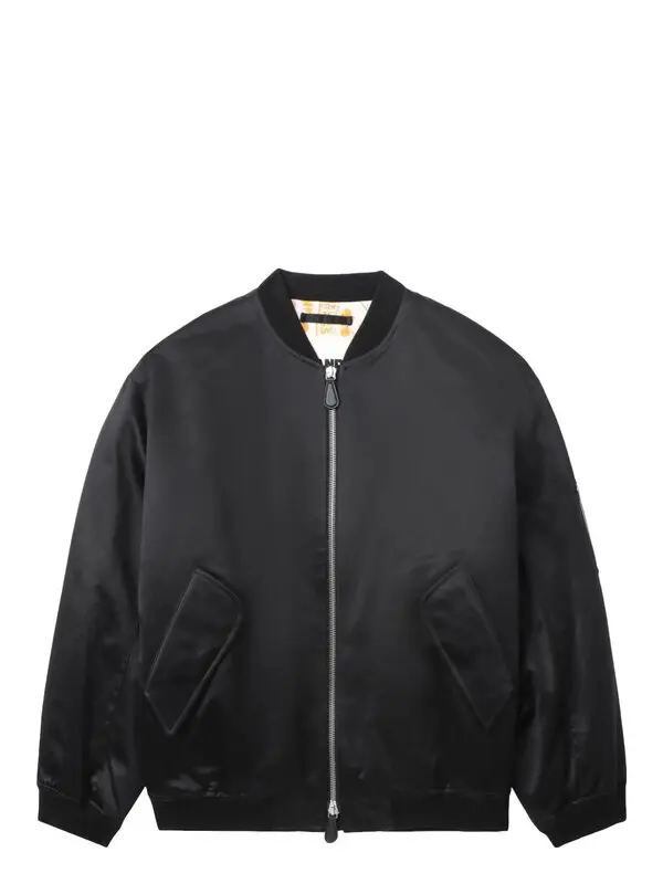 JIL SANDER Zipped Sleeve Bomber Jacket - Black