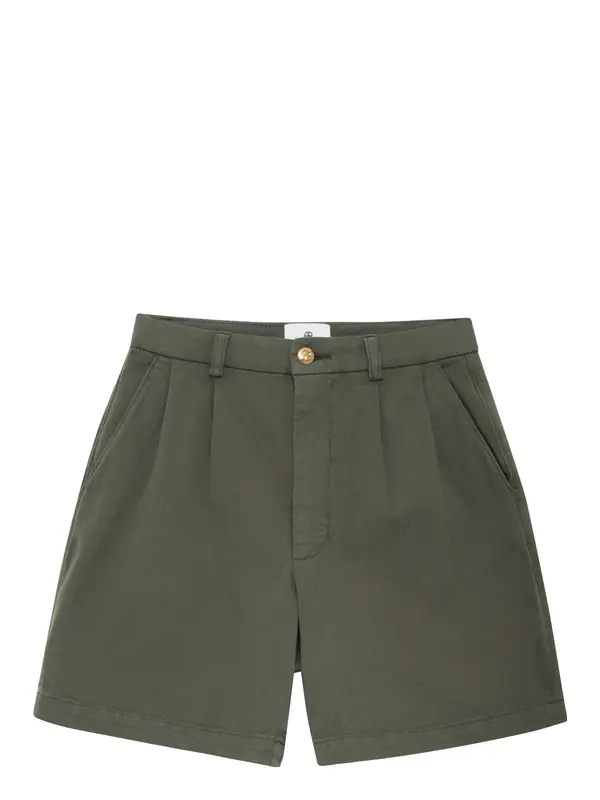 ANINE BING Carrie Pleated Shorts - Green